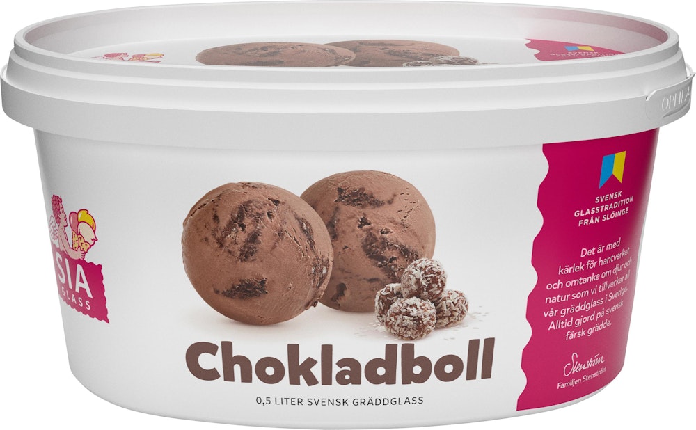 Gräddglass Chokladboll 05l Sia Glass Mathem