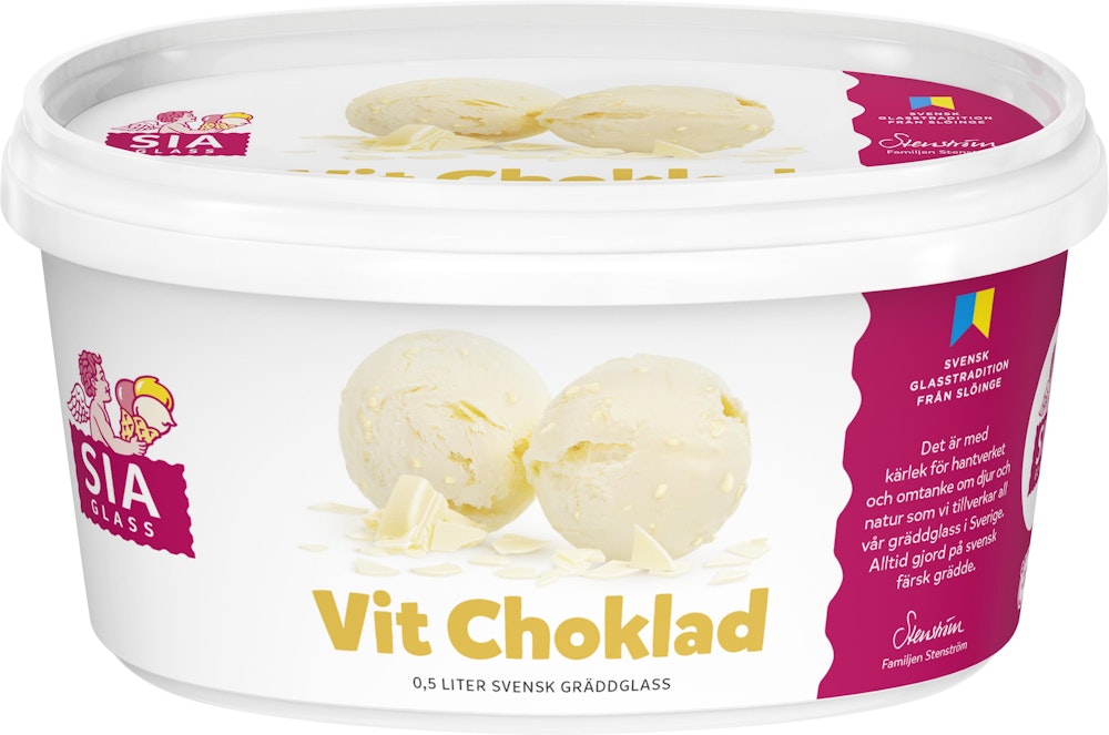 Gräddglass Vit Choklad 05l Sia Glass Mathem