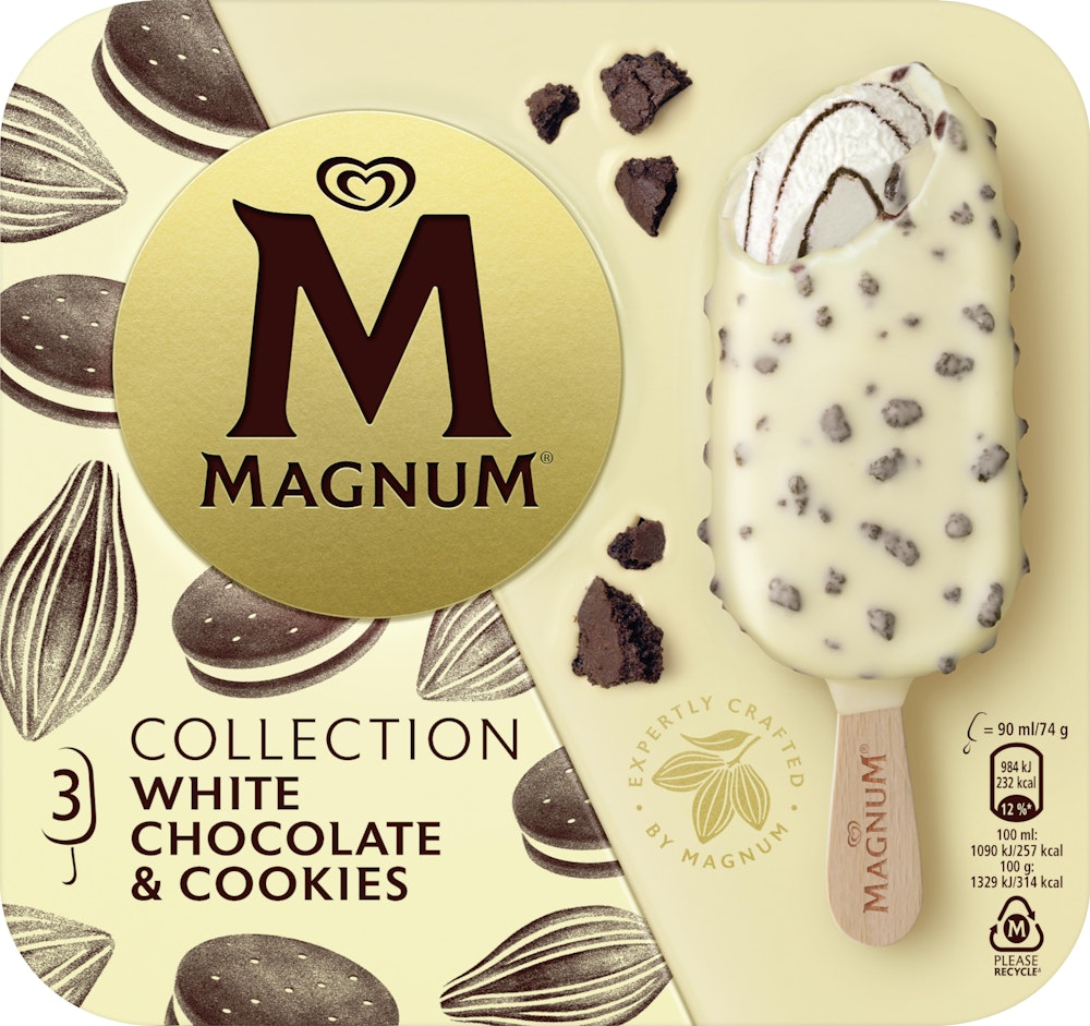 Magnum White Collection 3 P Gb Glace 3 St Mathem