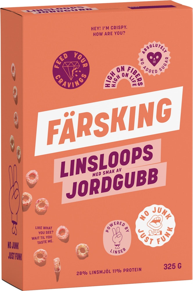 Flingor Linsloops Jordgubb Färsking Mathem