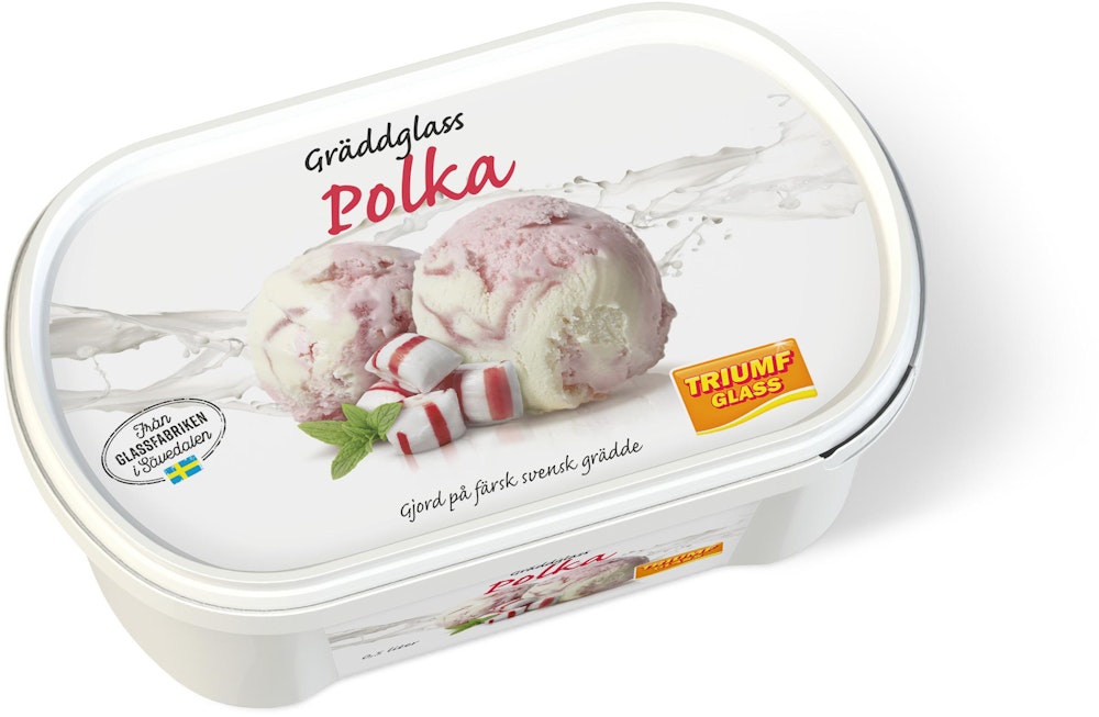 Gräddglass Polka 500ml Triumf Glass Mathem